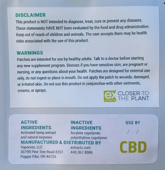 CBD Patch | Long Lasting, Time Released CBD Patches|Extractz: CO2 ...